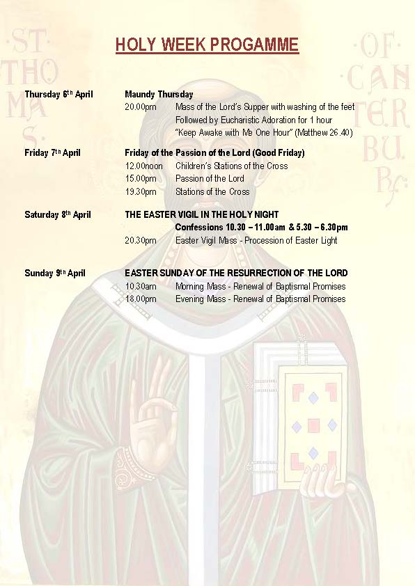 Holy Week Programme - The Net Magazine